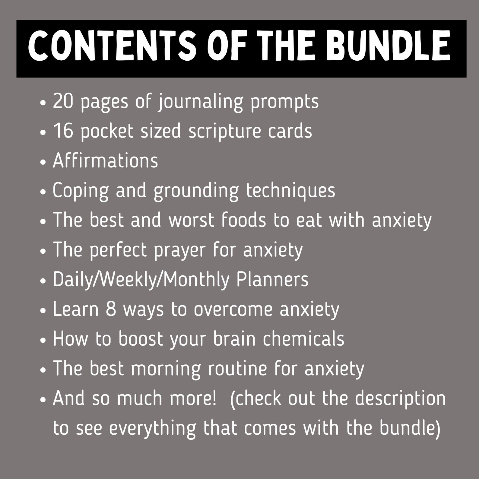 Christian Anxiety Journal Printable, Bible Verses for Anxiety, Anxiety ...