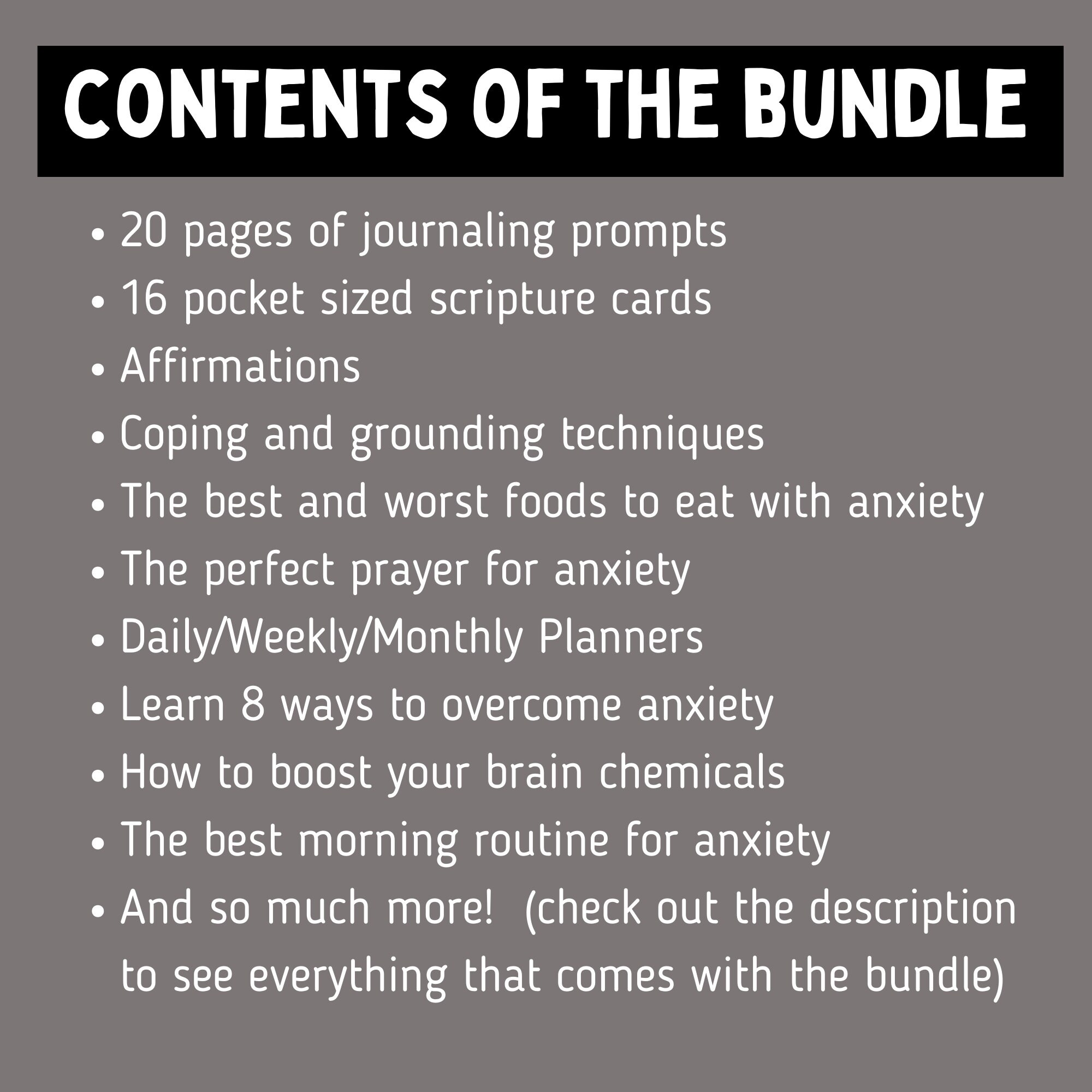 Christian Anxiety Journal Printable, Bible Verses for Anxiety, Anxiety ...