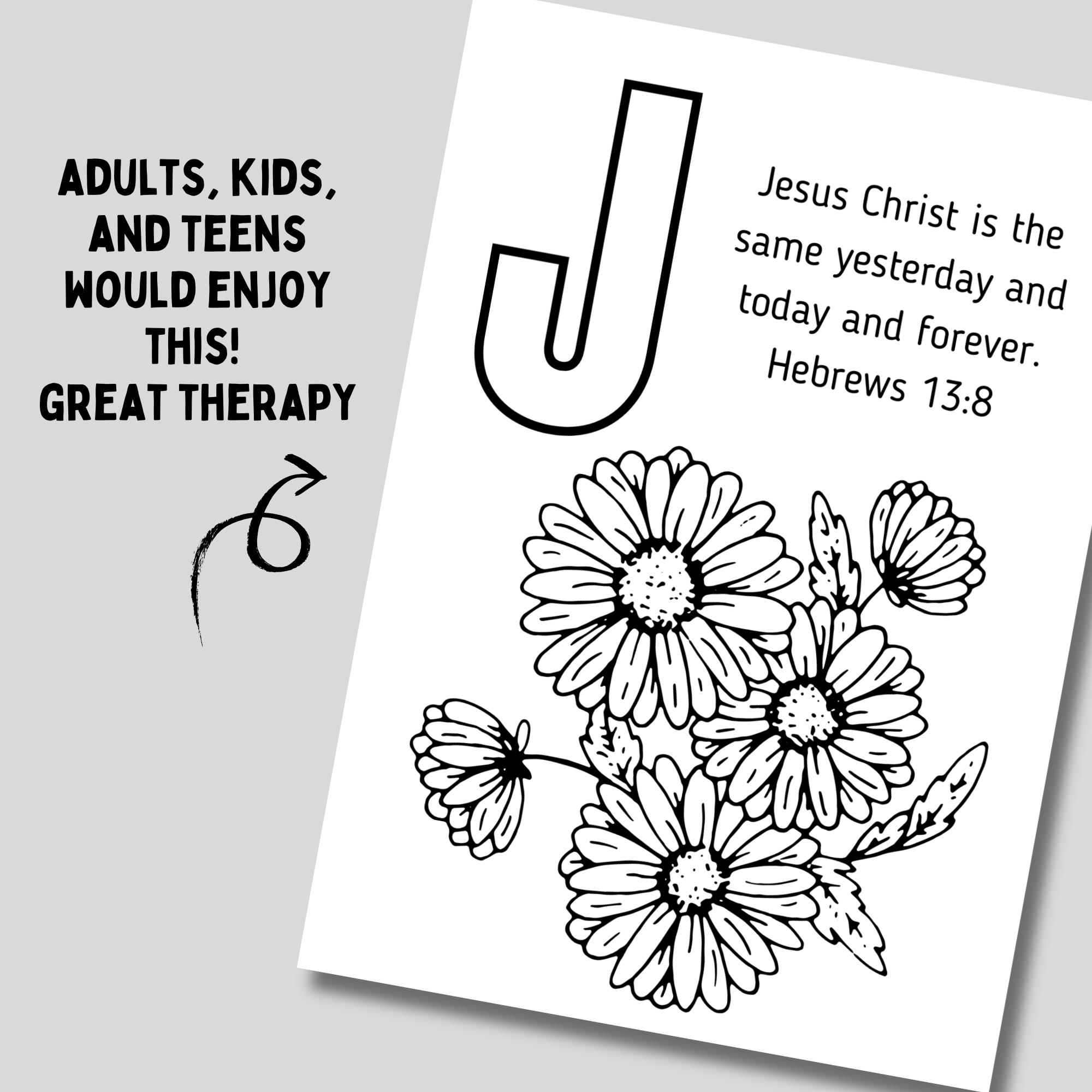 Abc Bible Verse Coloring Pages for Kids Alphabet Coloring Book for ...