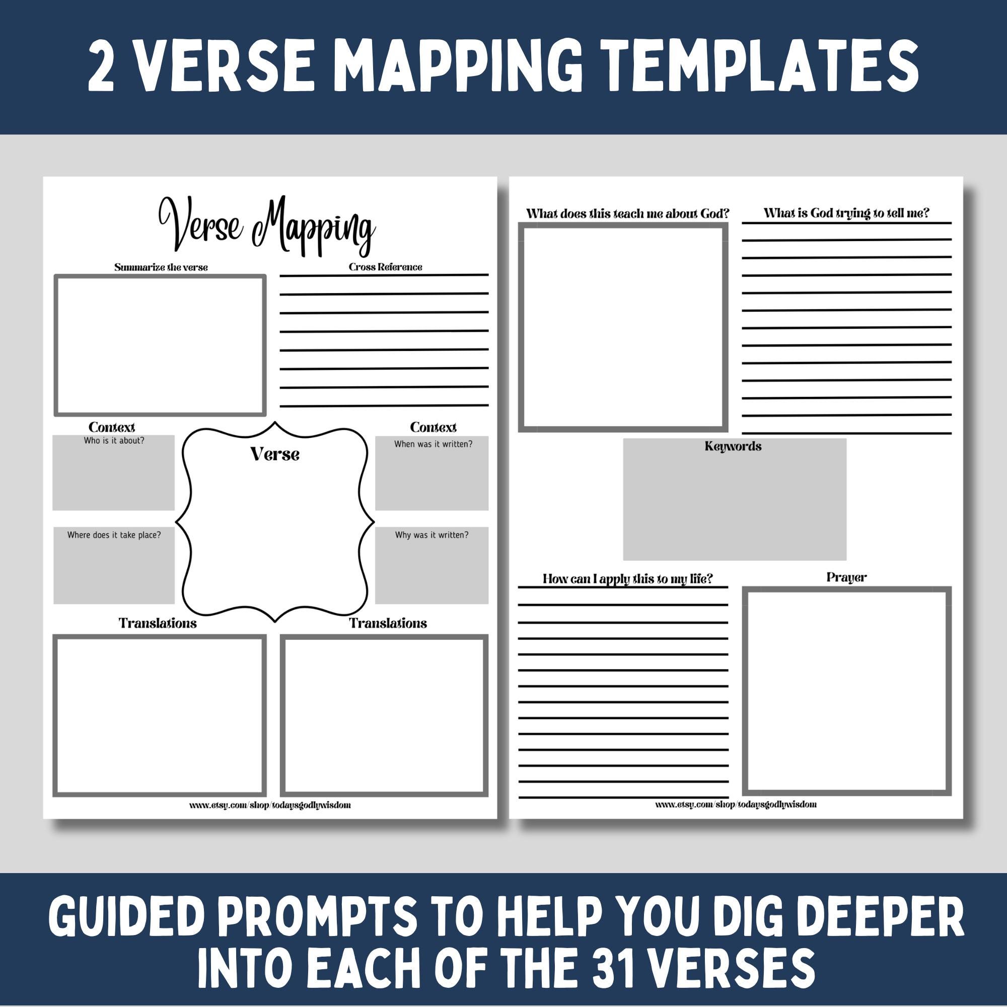 Armor of God Printable Verse Mapping Plan for Christians 30 Day Bible ...