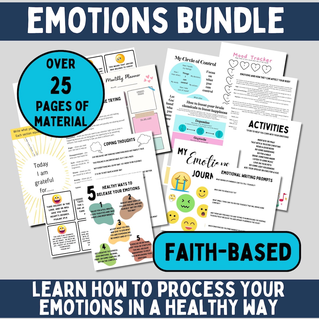 Christian Emotion Printable Bible Verses Scripture Cards Anxiety Coping ...