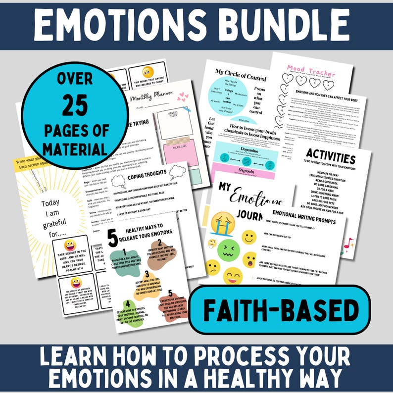 Christian Emotion Printable Bible Verses Scripture Cards Anxiety Coping ...