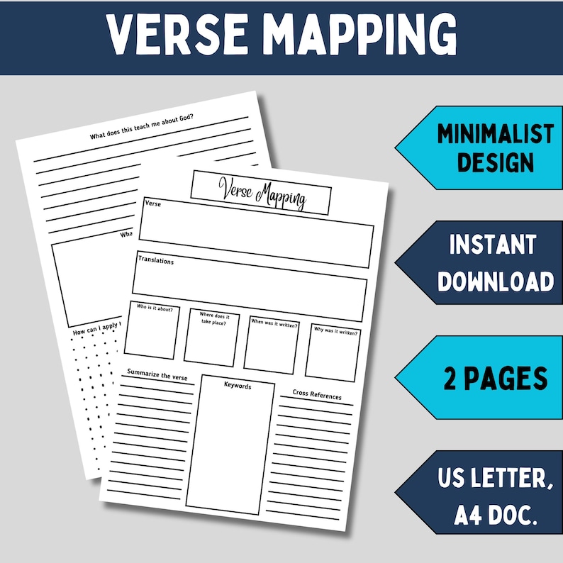 Bible Verse Mapping for Beginners Daily Scripture Study With Bible ...