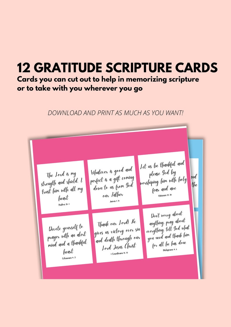 Christian Gratitude Journal Printable Bundle Mindfulness - Etsy