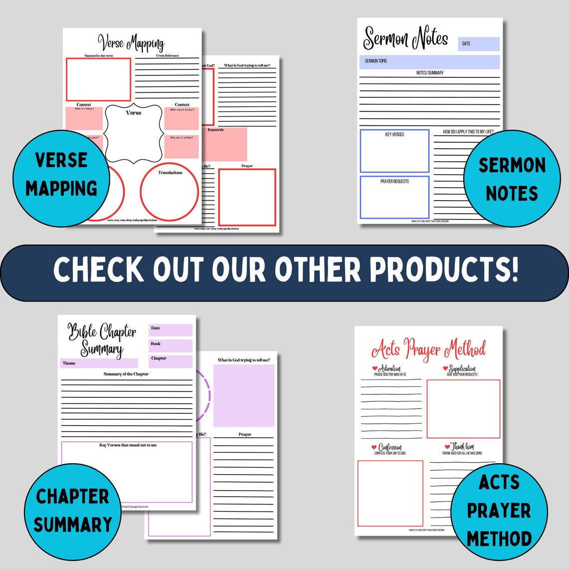 Printable Sermon Notes Template for Church Service Message Notes for ...