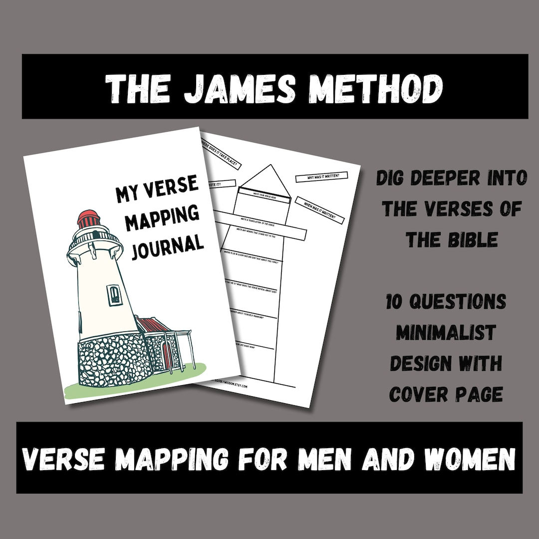 The James Method Verse Mapping Journal for Men, Verse Mapping for Women ...