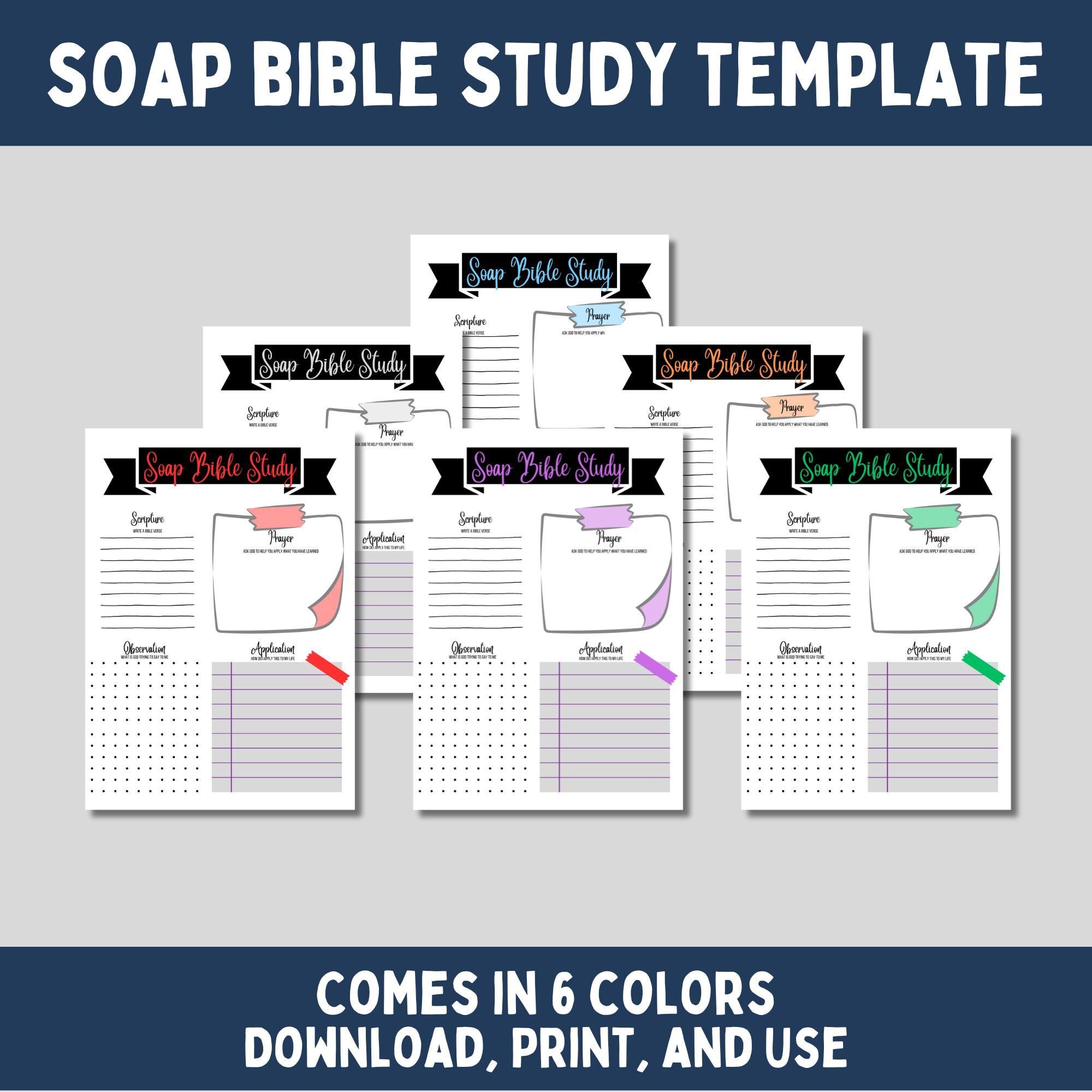 Bible Study Template Printable Soap Method Bible Study Guide for ...