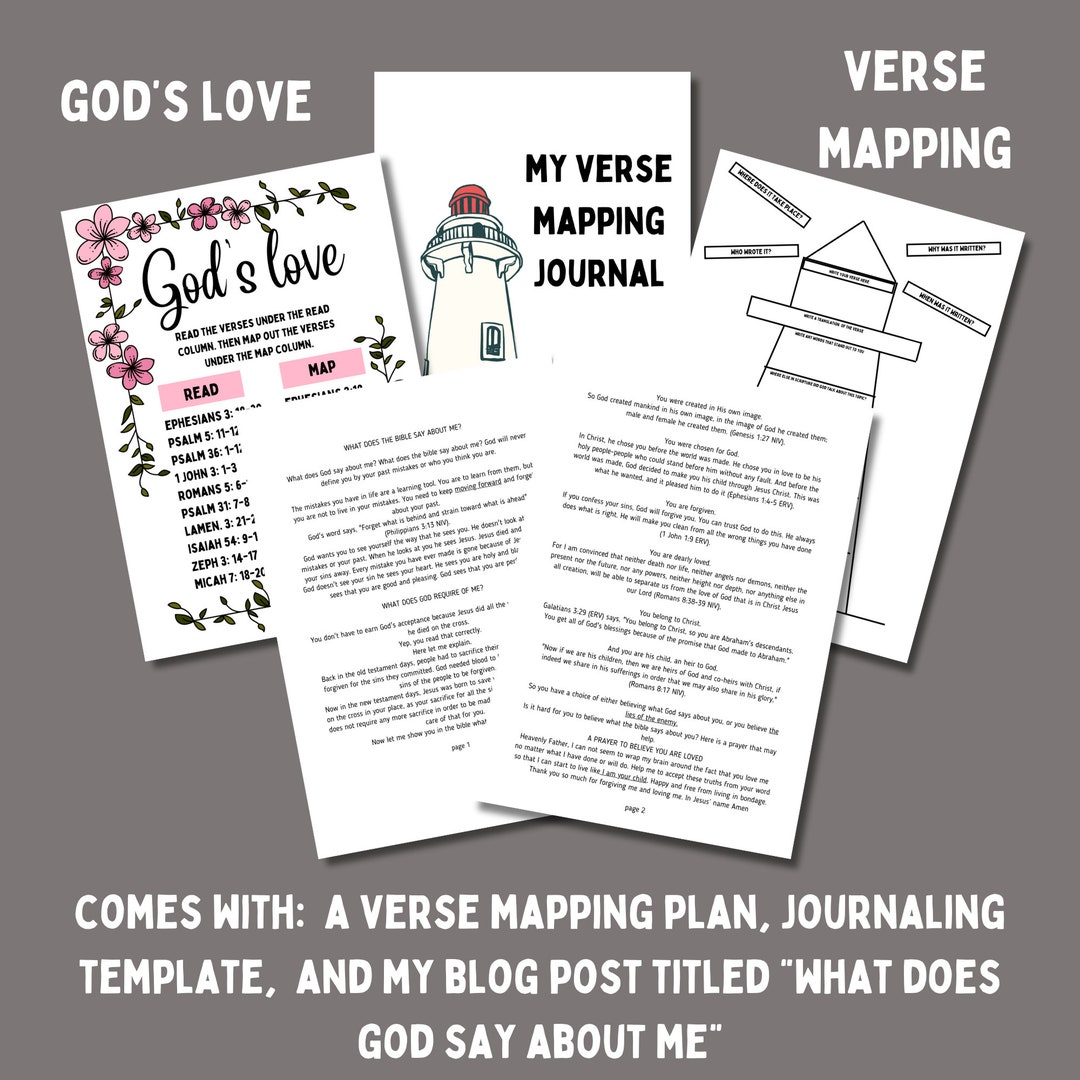 Bible Verse Mapping Bundle, Printable Verse Mapping Journal, Verse ...