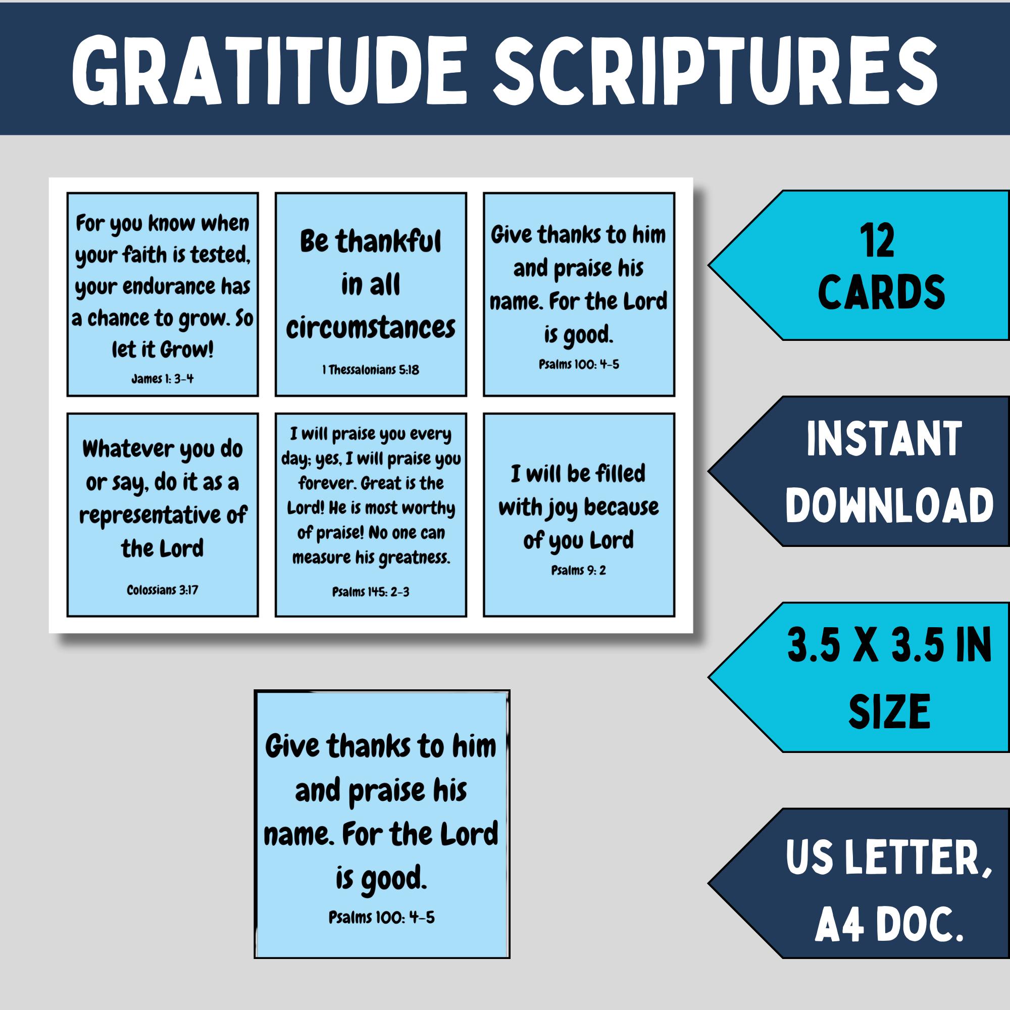 Christian Gratitude Journal Printable Pages Daily Devotional Scripture ...