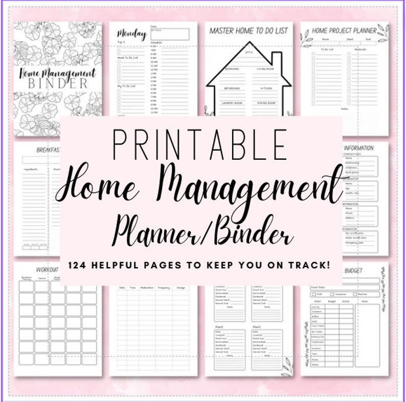 Home Management Binder/planner - Etsy