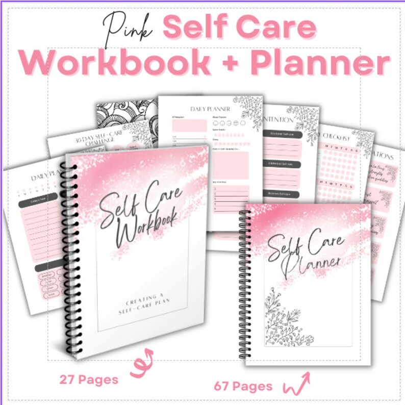 Self Care Planner and Workbook - B&W - Etsy