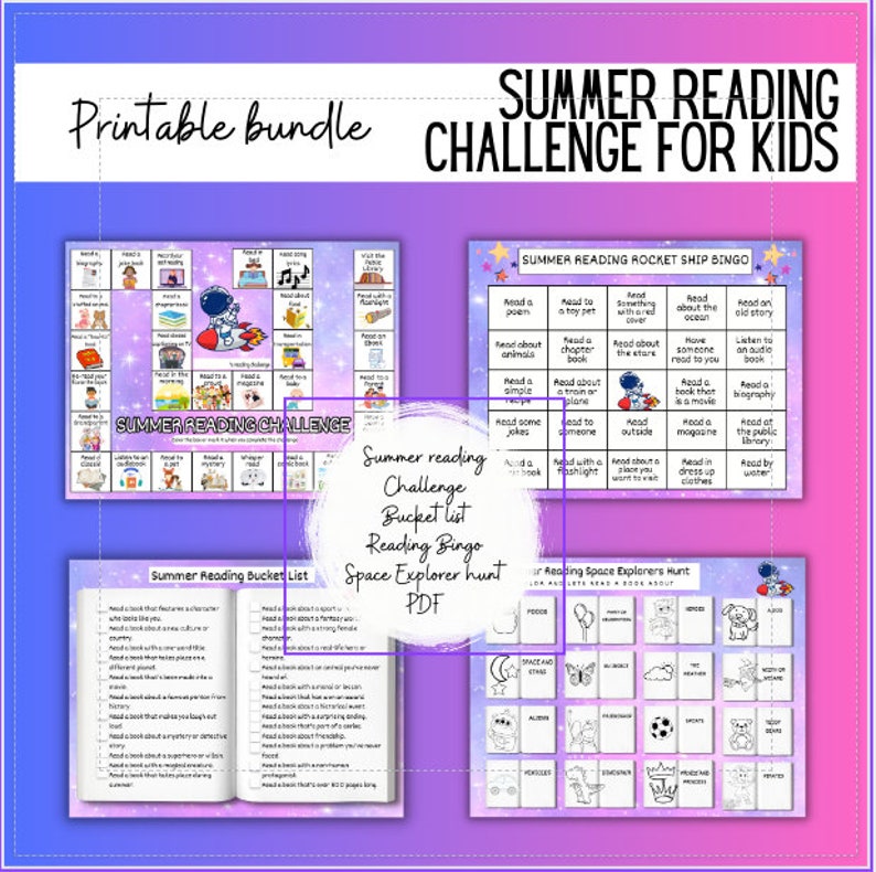Space Summer Reading Challenge - Etsy