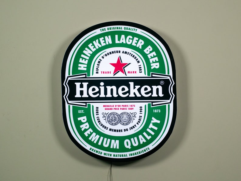 Heineken Beer Logo 3D Led Light Box, Custom Shape Any Signage - Etsy