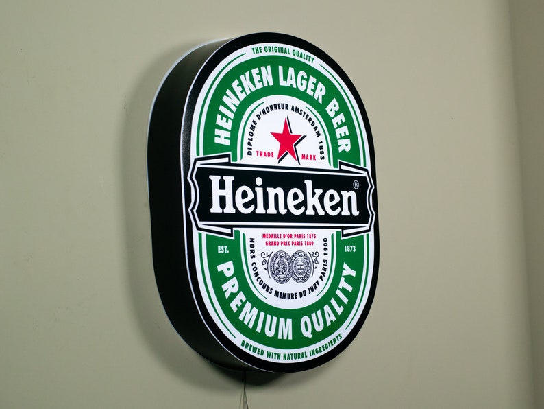 Heineken Beer Logo 3D Led Light Box, Custom Shape Any Signage - Etsy