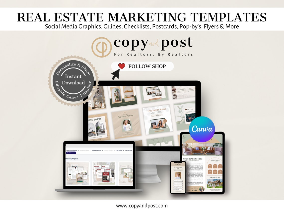 Invitation | Client Event | Vision Board Party | Canva Template | Real ...