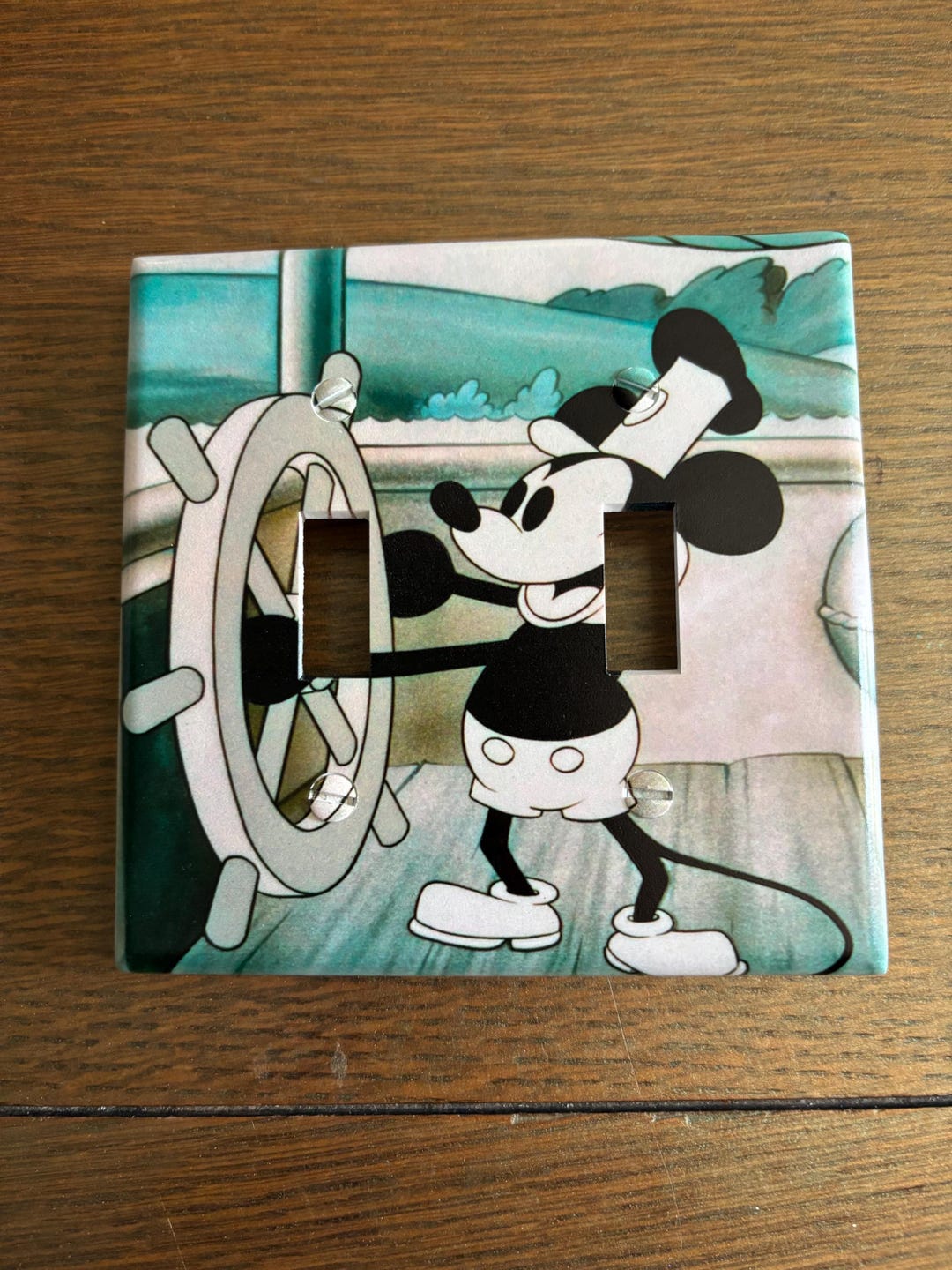 Steamboat Willie, UV Printed Double Light Switch Cover - Etsy