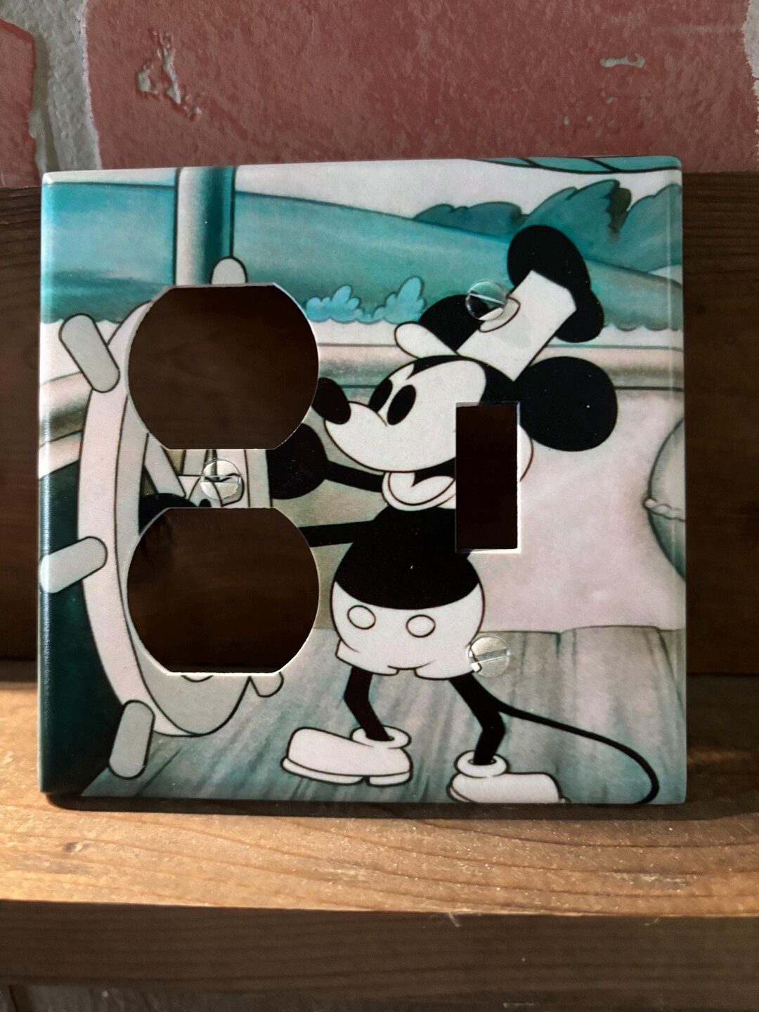 Steamboat Willie UV Printed on A Single Light Switch Outlet Cover - Etsy