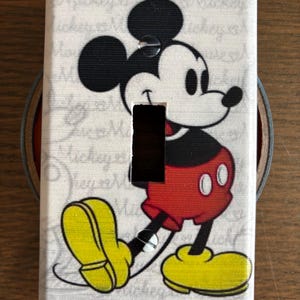Mickey Mouse UV Printed on A Single Light Switch Cover - Etsy