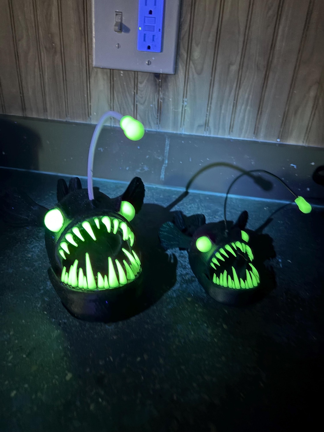 Angler/lantern Fish, 3D Printed, Glows in the Dark - 2 Sizes Available ...