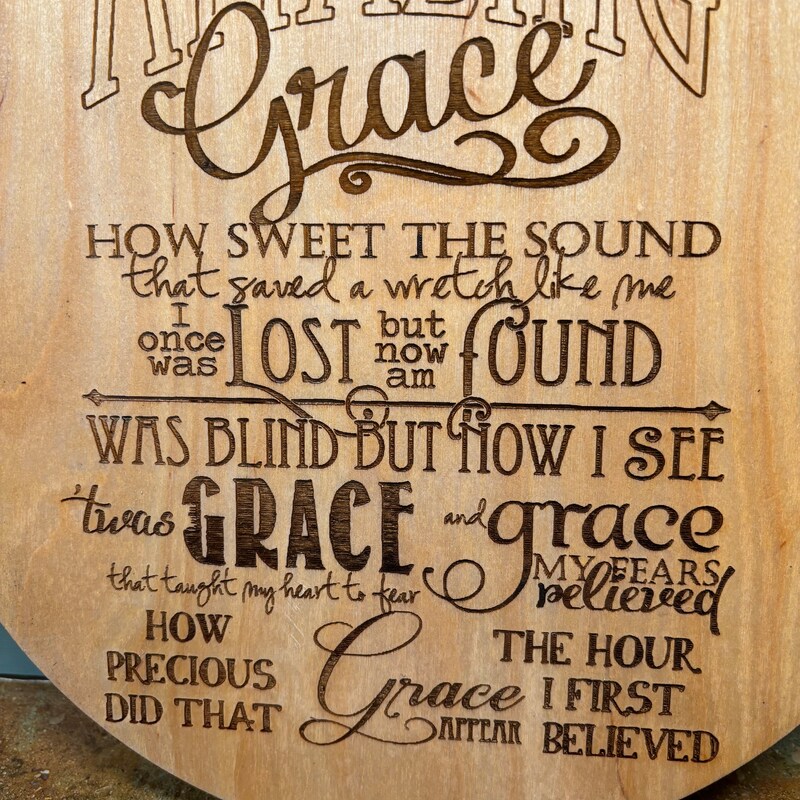 Wooden Grace Sign - Etsy