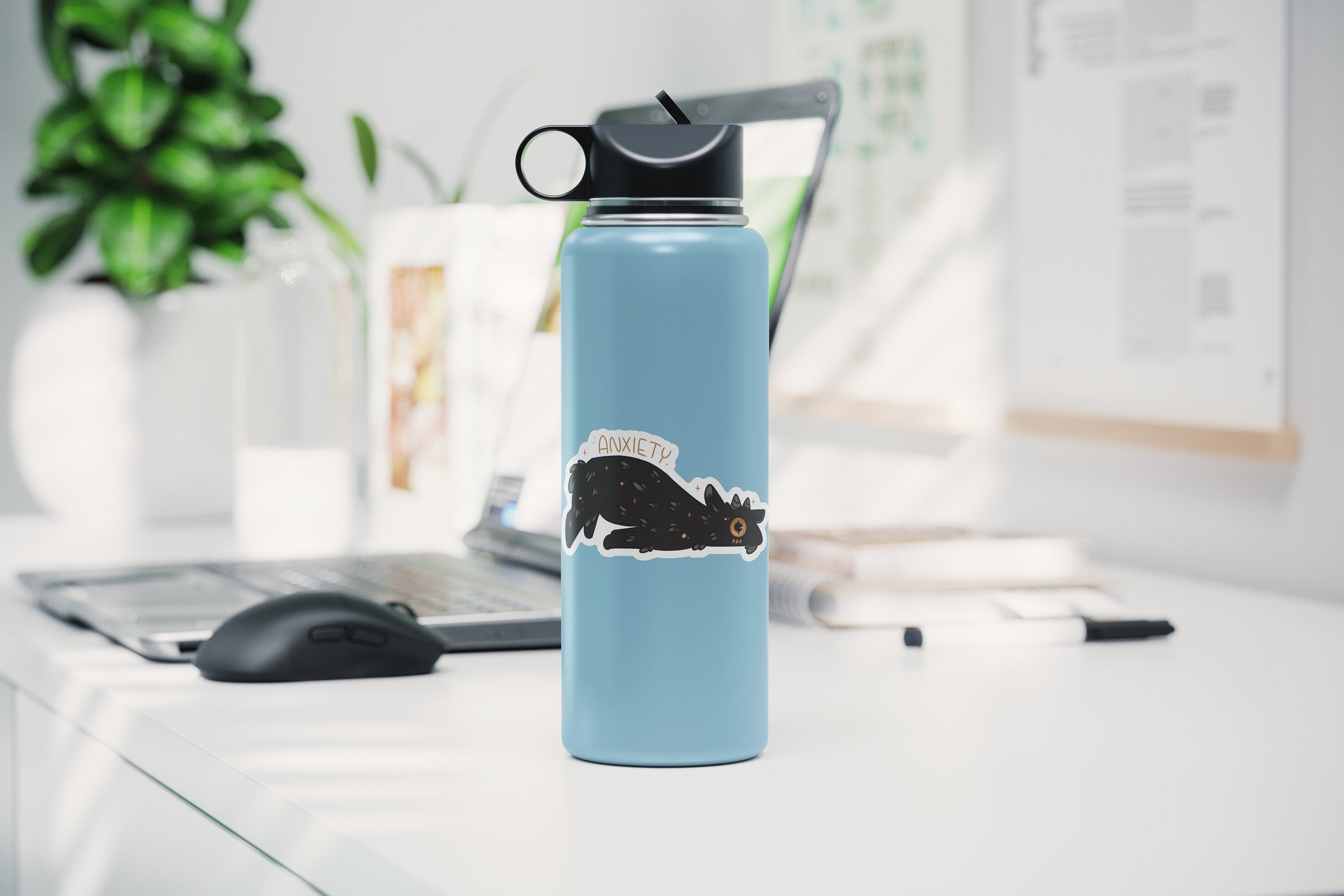 Anxiety Goat Sticker // Mood Sticker // Animal Sticker // - Etsy