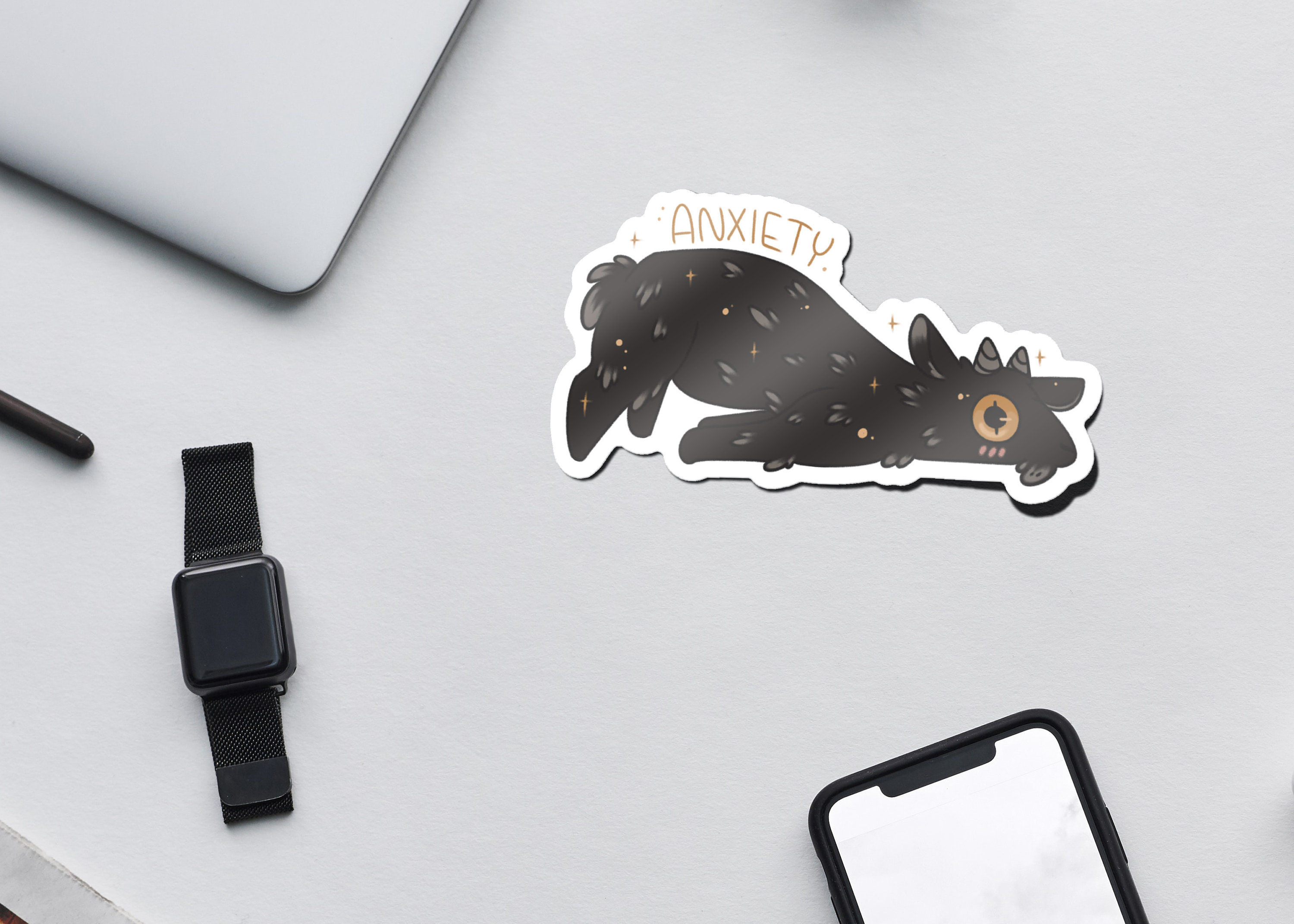 Anxiety Goat Sticker // Mood Sticker // Animal Sticker // - Etsy