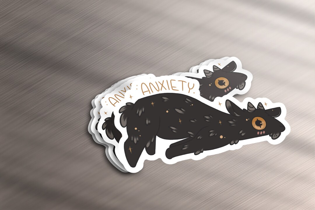 Anxiety Goat Sticker // Mood Sticker // Animal Sticker // - Etsy
