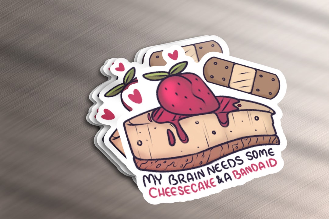 Cheesecake Sticker // Food Sticker // Self-care Sticker // Matte ...