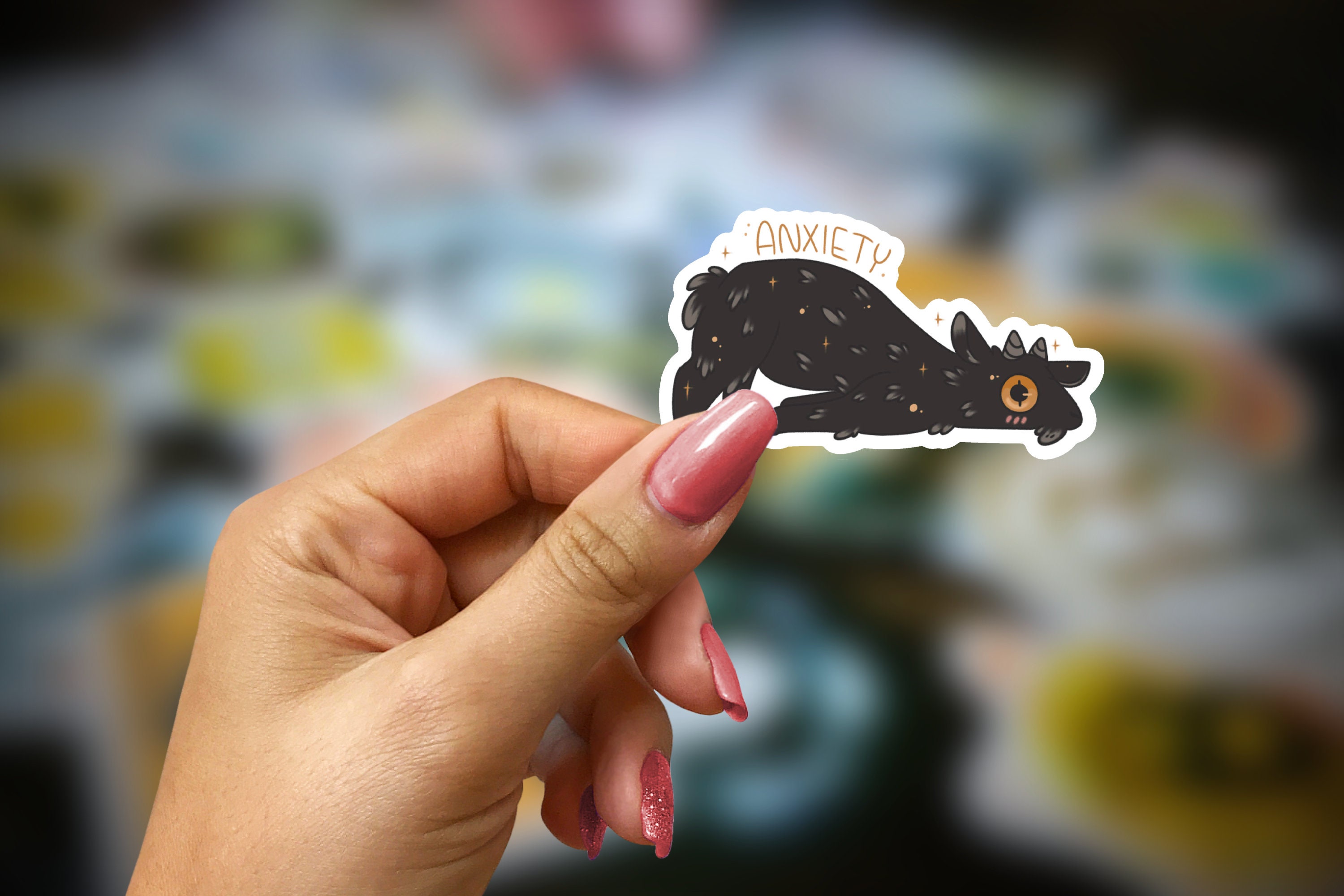 Anxiety Goat Sticker // Mood Sticker // Animal Sticker // - Etsy