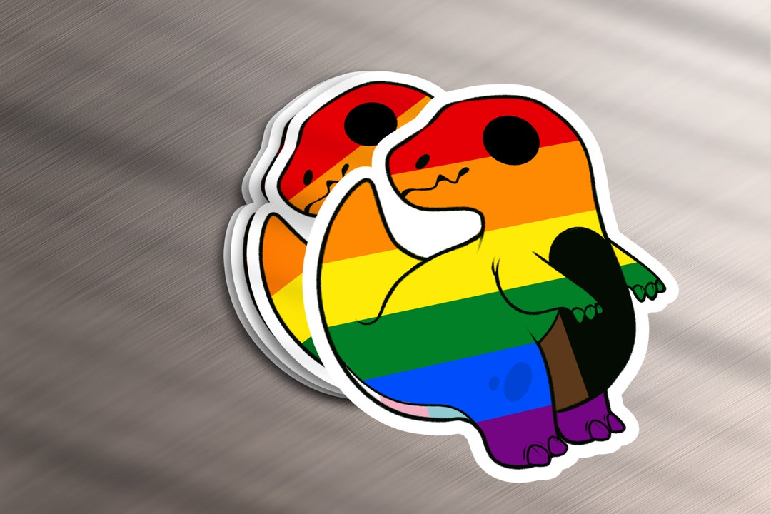 Pride Dino Sticker // Animal Pride Sticker // Matte Sticker ...