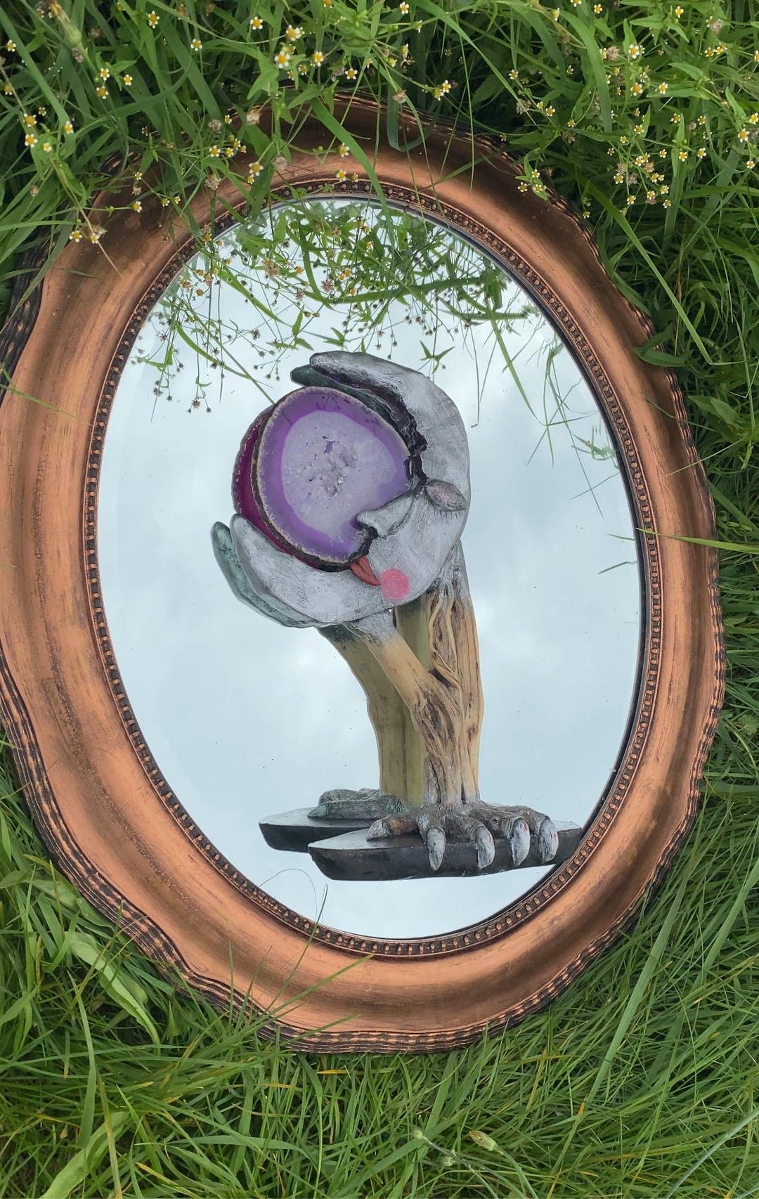 Moon Scrying Mirror- Handcrafted Wood Divination Tool, Wiccan ...