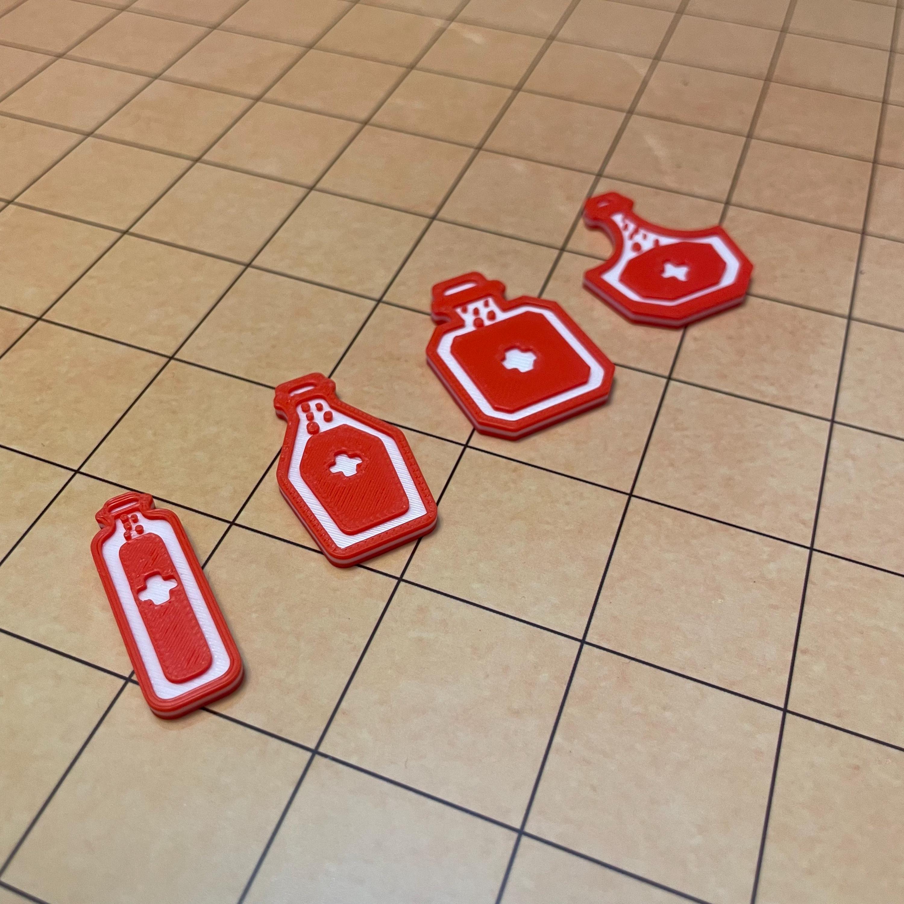 Dnd Health Potion Tokens - Etsy
