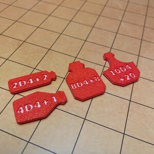 Dnd Health Potion Tokens - Etsy