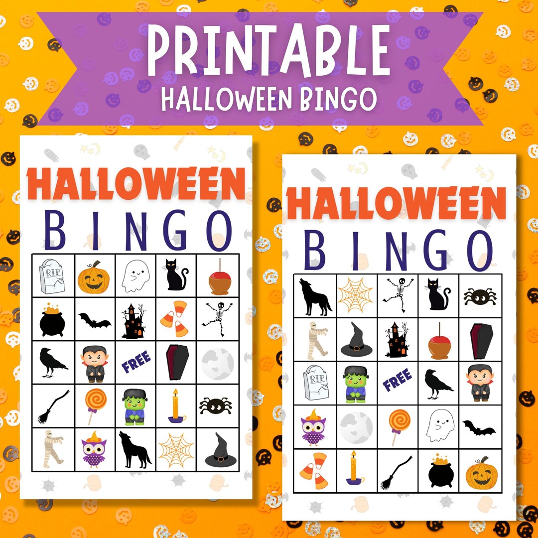 Halloween Bingo, Halloween Printable Games, Halloween Bingo for Kids ...