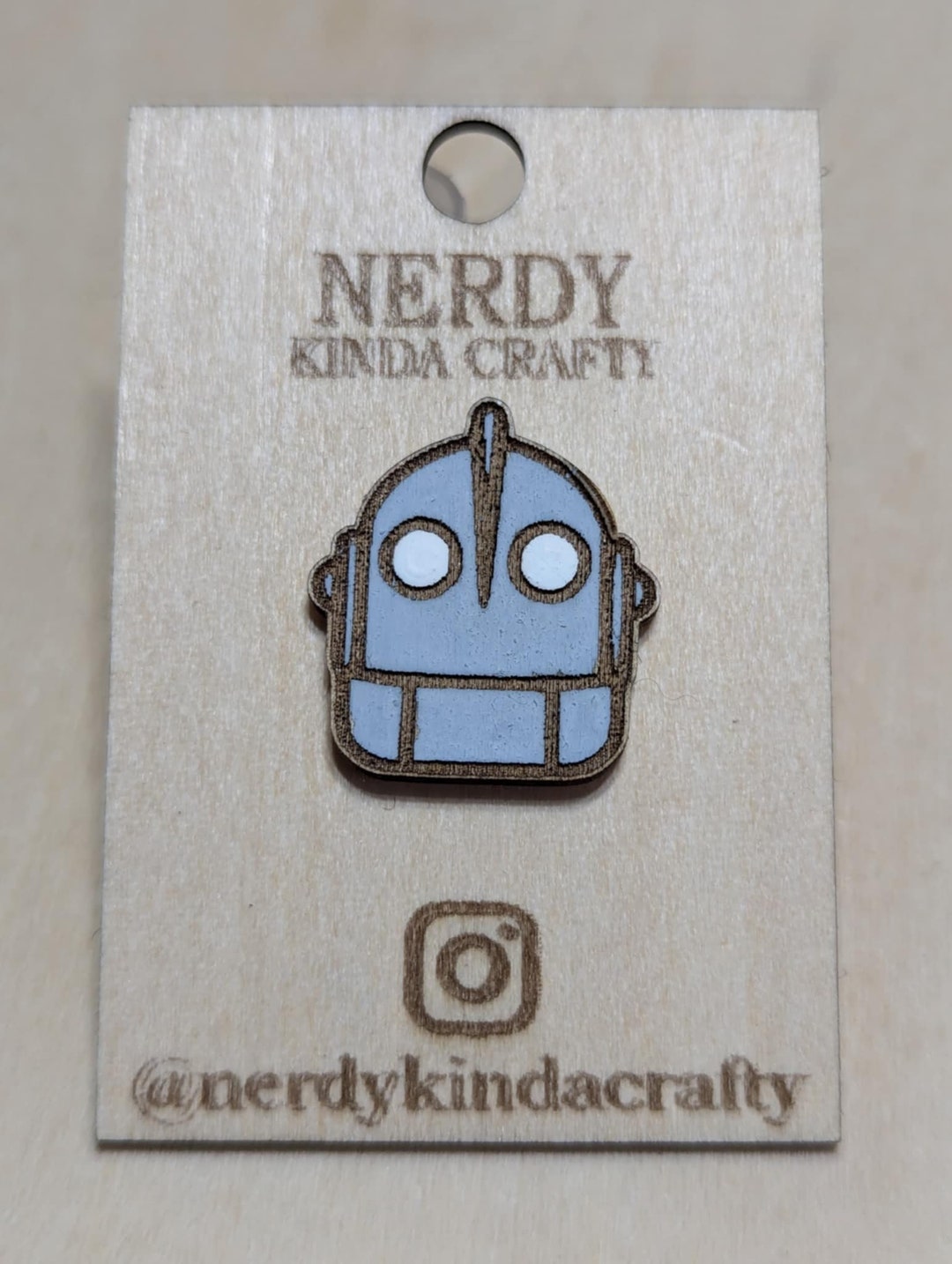Iron Giant Inspired Pins, Wooden Sterling Silver Accessory Set ...