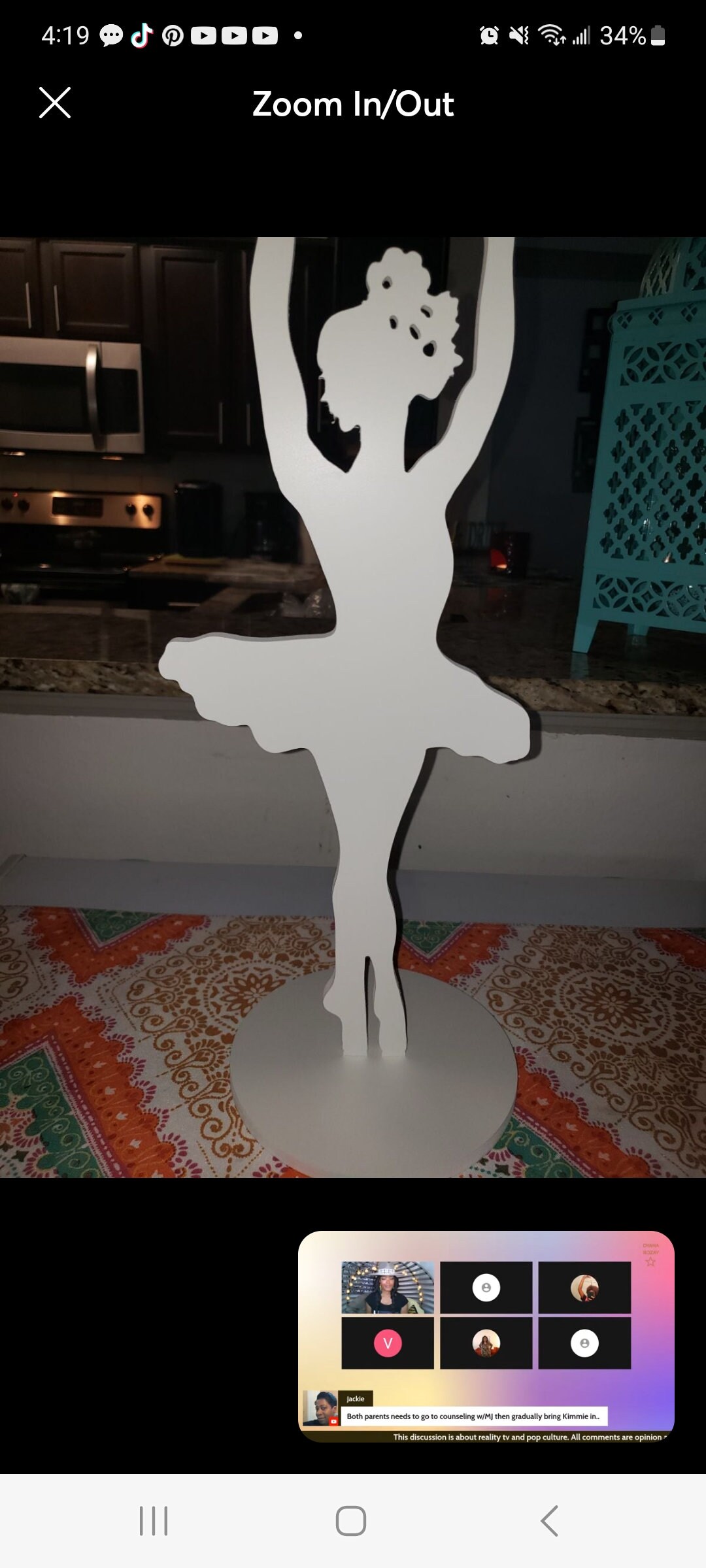 Ballerina Stand Alone Table Centerpiece Decor Pvc - Etsy