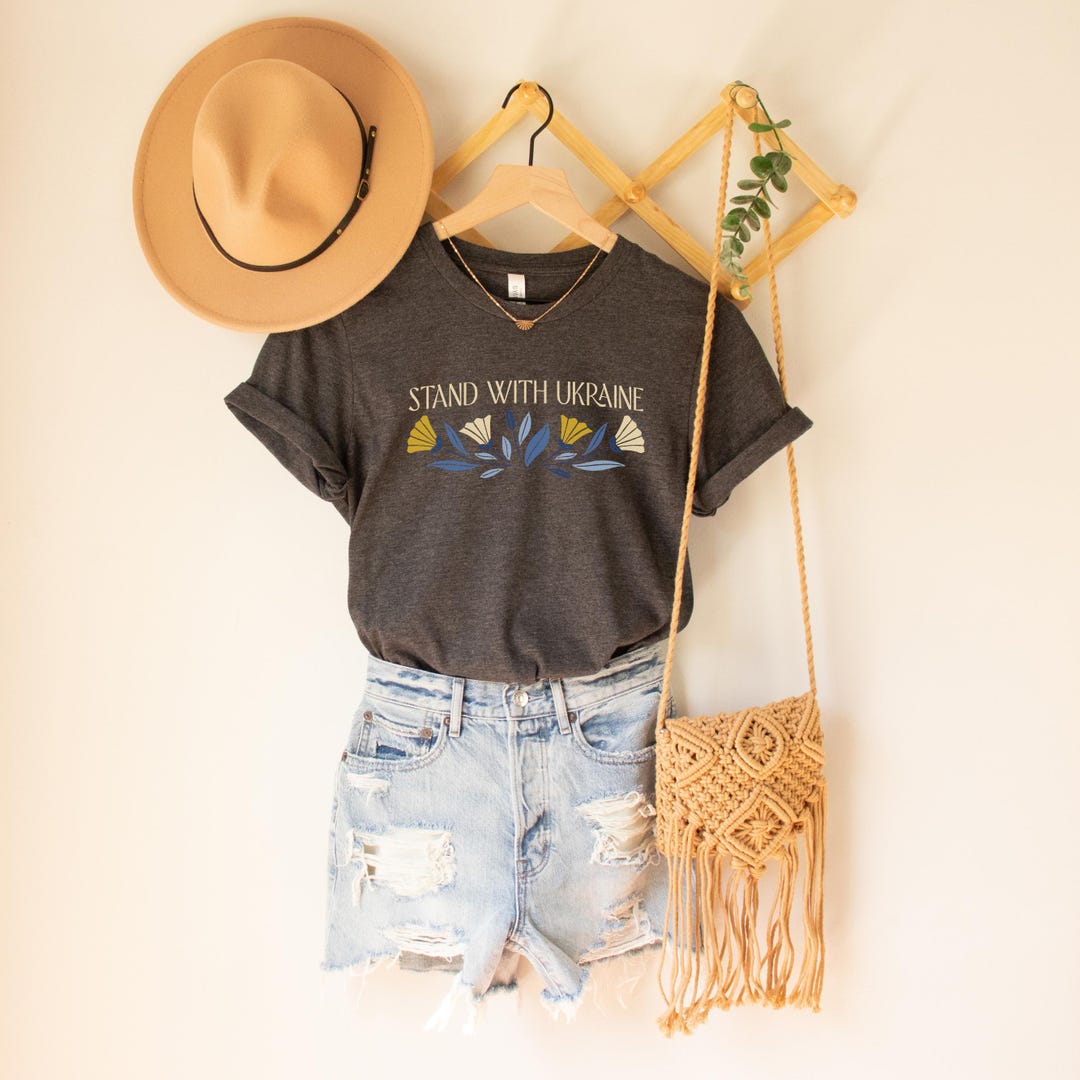 Stand With Ukraine Shirt, Support Ukraine T-shirt, Ukrainian Solidarity ...