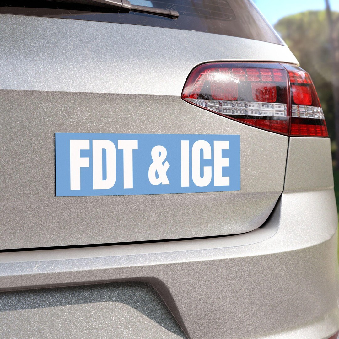 FDT & ICE Car Magnet, Abolish ICE Bumper Sticker, Salt the Streets ...