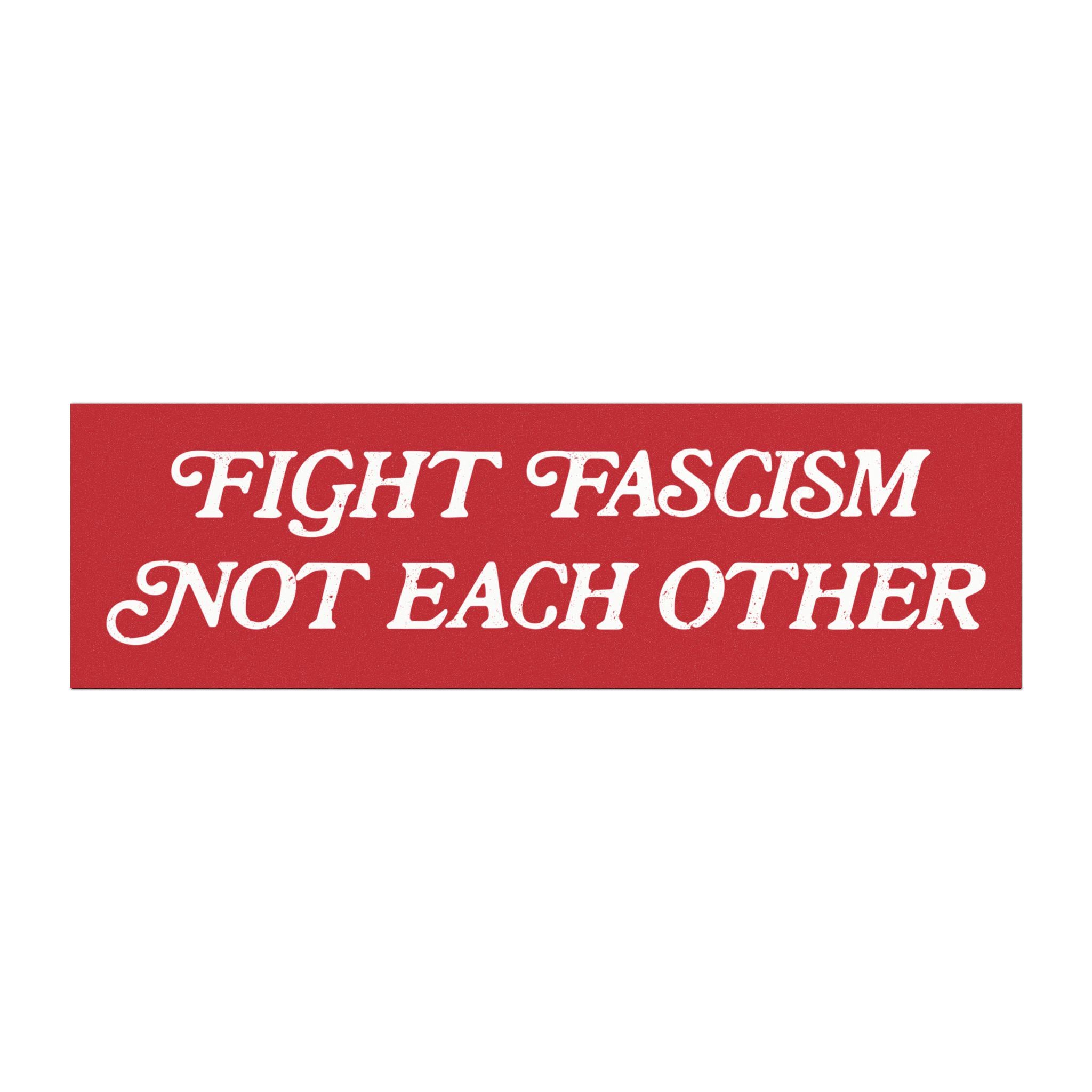 Fight Fascism Not Each Other Bumper Magnet, Pro-democracy Bumper ...