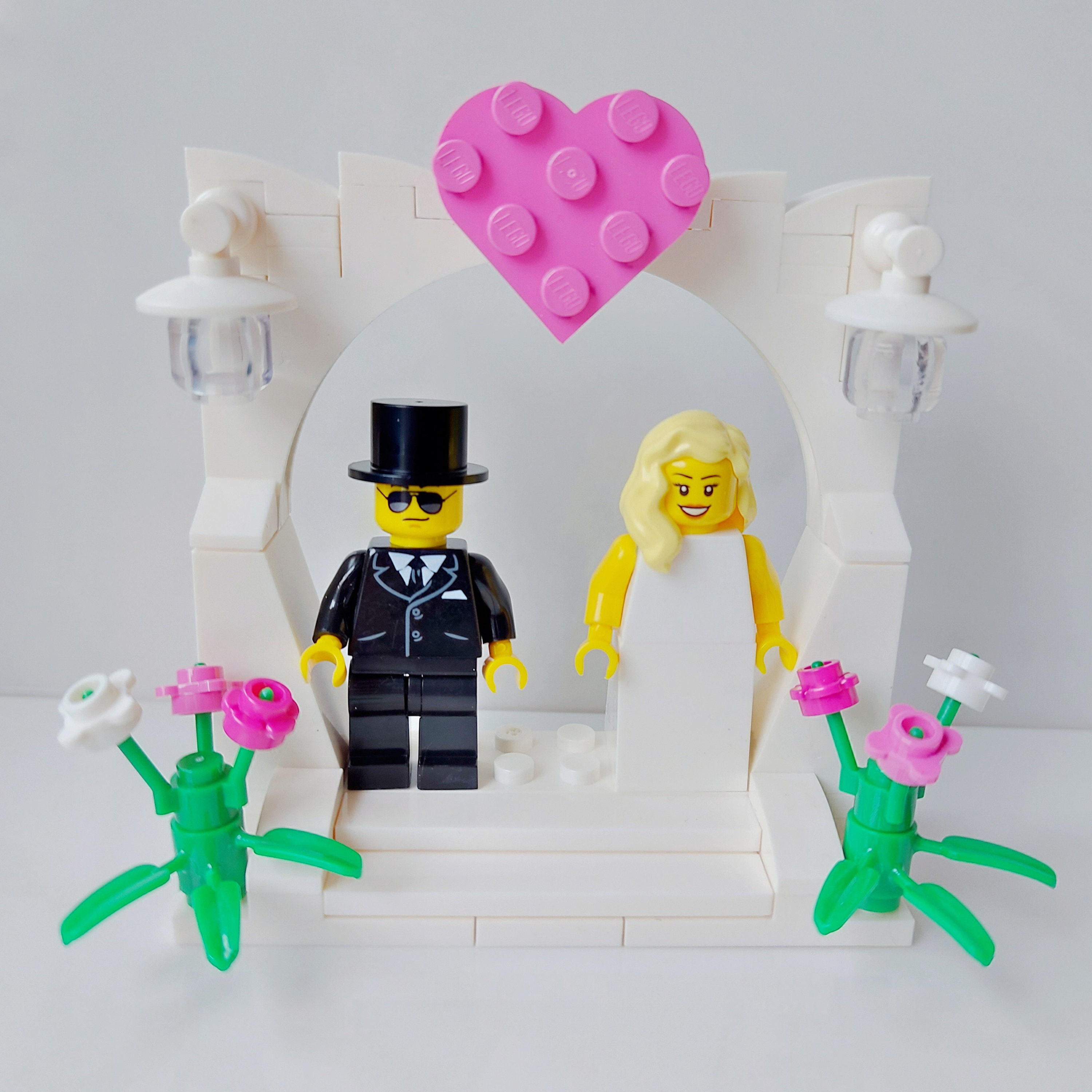 Wedding Arch for Minifigures Bride and Groom Cake Toppers * Customised ...