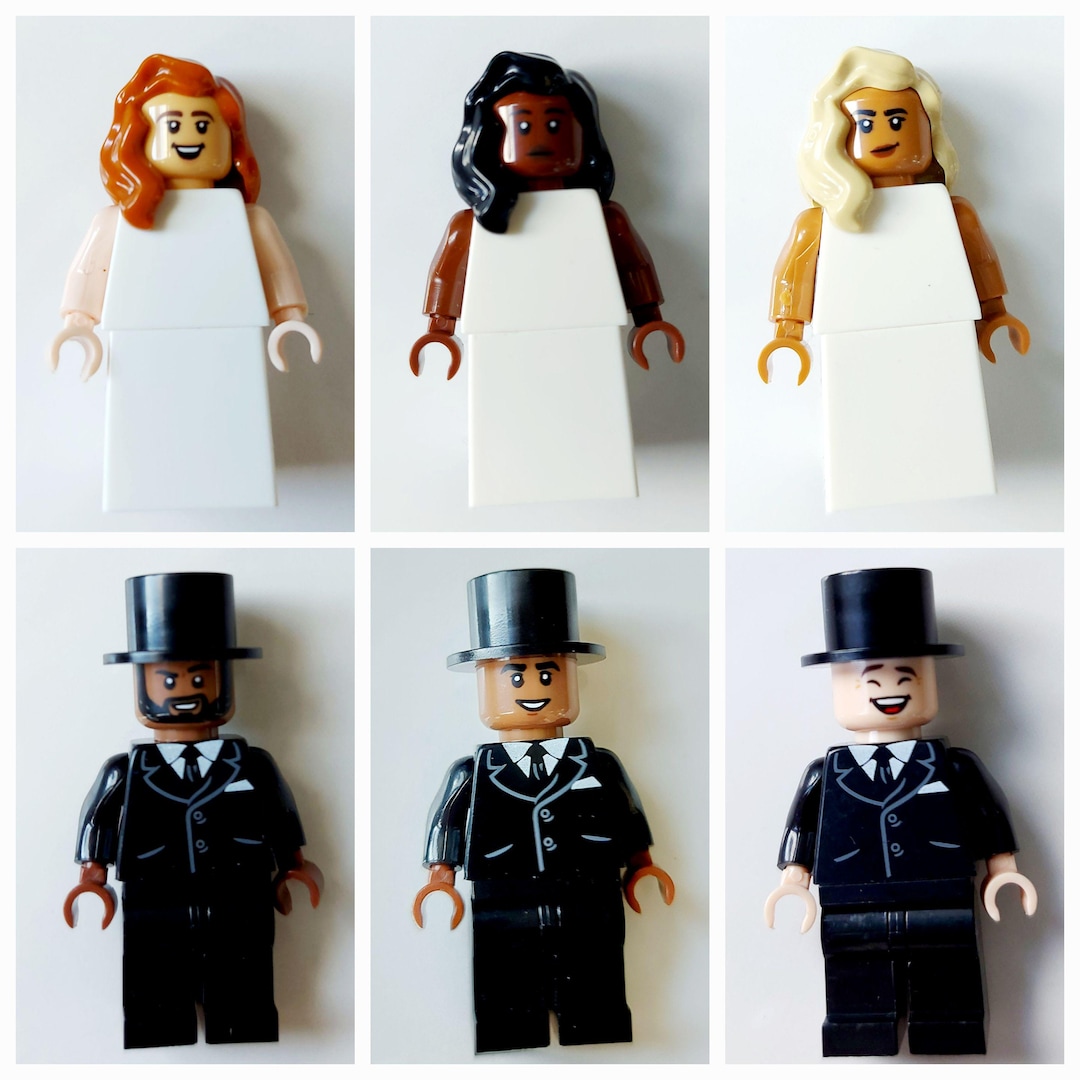 Wedding Minifigures Bride and Groom Cake Toppers * Customised ...