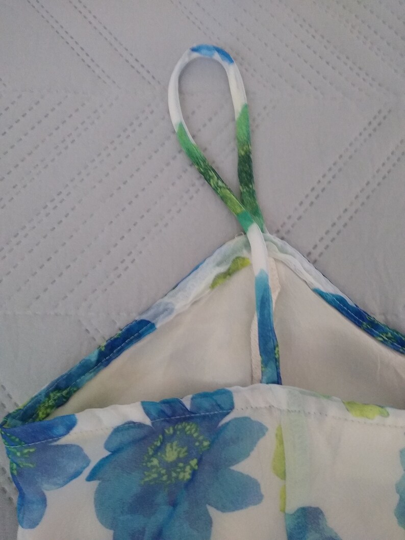 Y2K Dress 90s Dress Tiny Babydoll Vintage Sundress Blue Green Floral ...