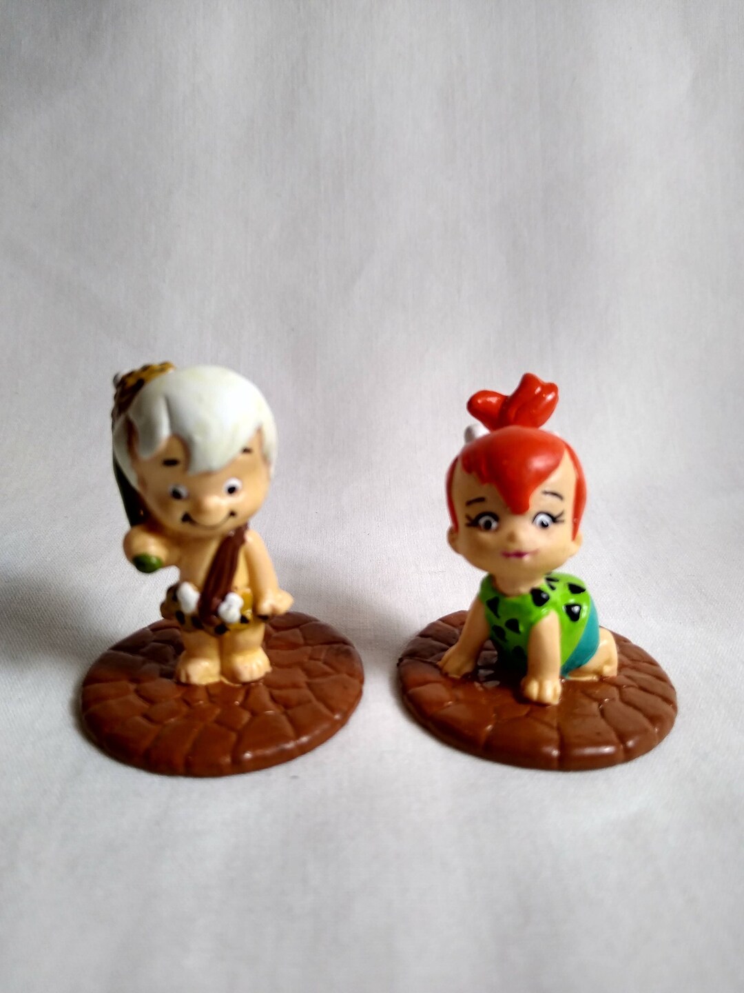 The Flintstones Pebbles & Bamm Bamm Rubble PVC Figures Vintage 90s 1990 ...