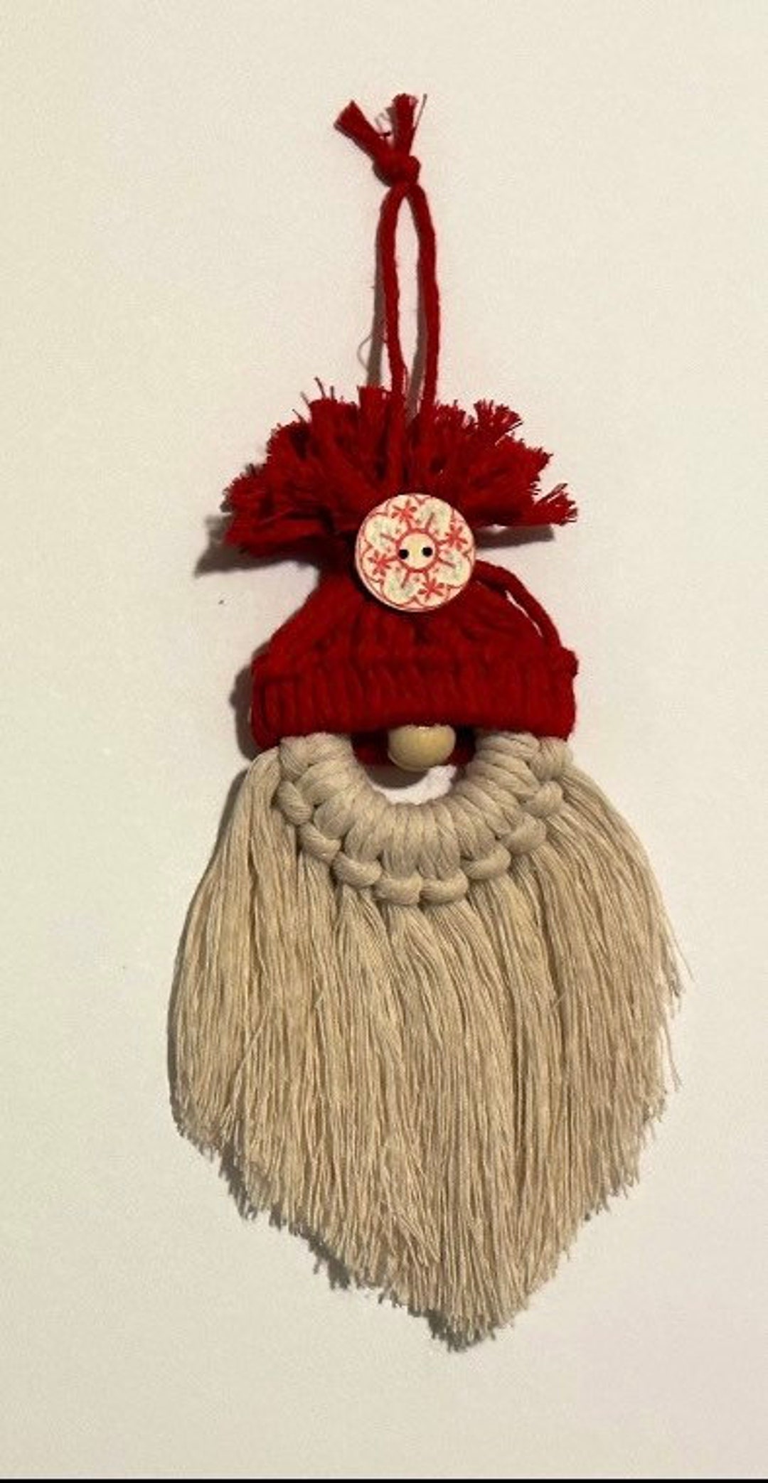 Macramé Santa Ornaments - Etsy