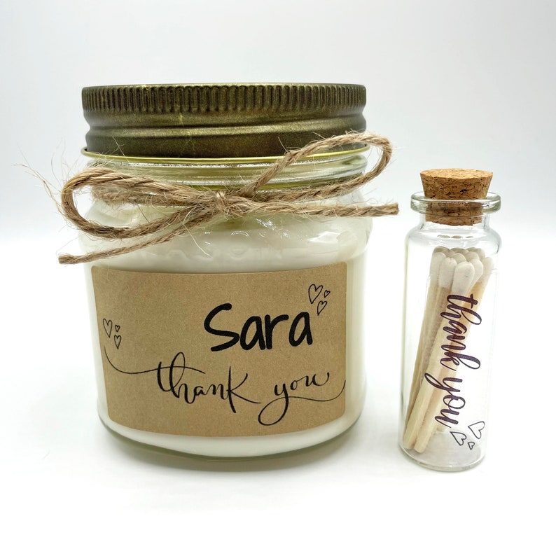 Personalized Thank You Gift Thank You Candle Thank You Gift Box ...