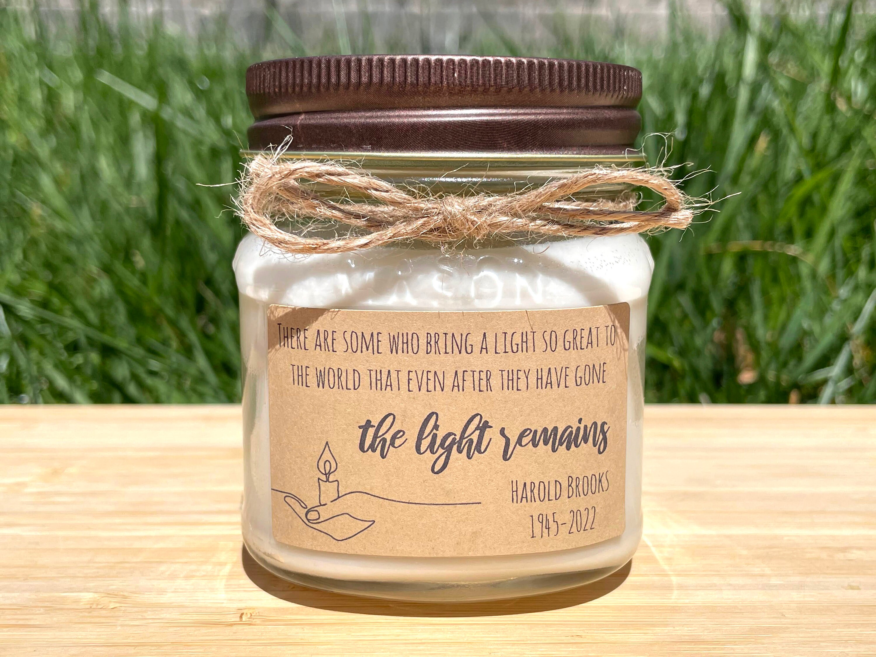 Personalized Sympathy Gift Memorial Candle Condolence Gift in Memory of ...