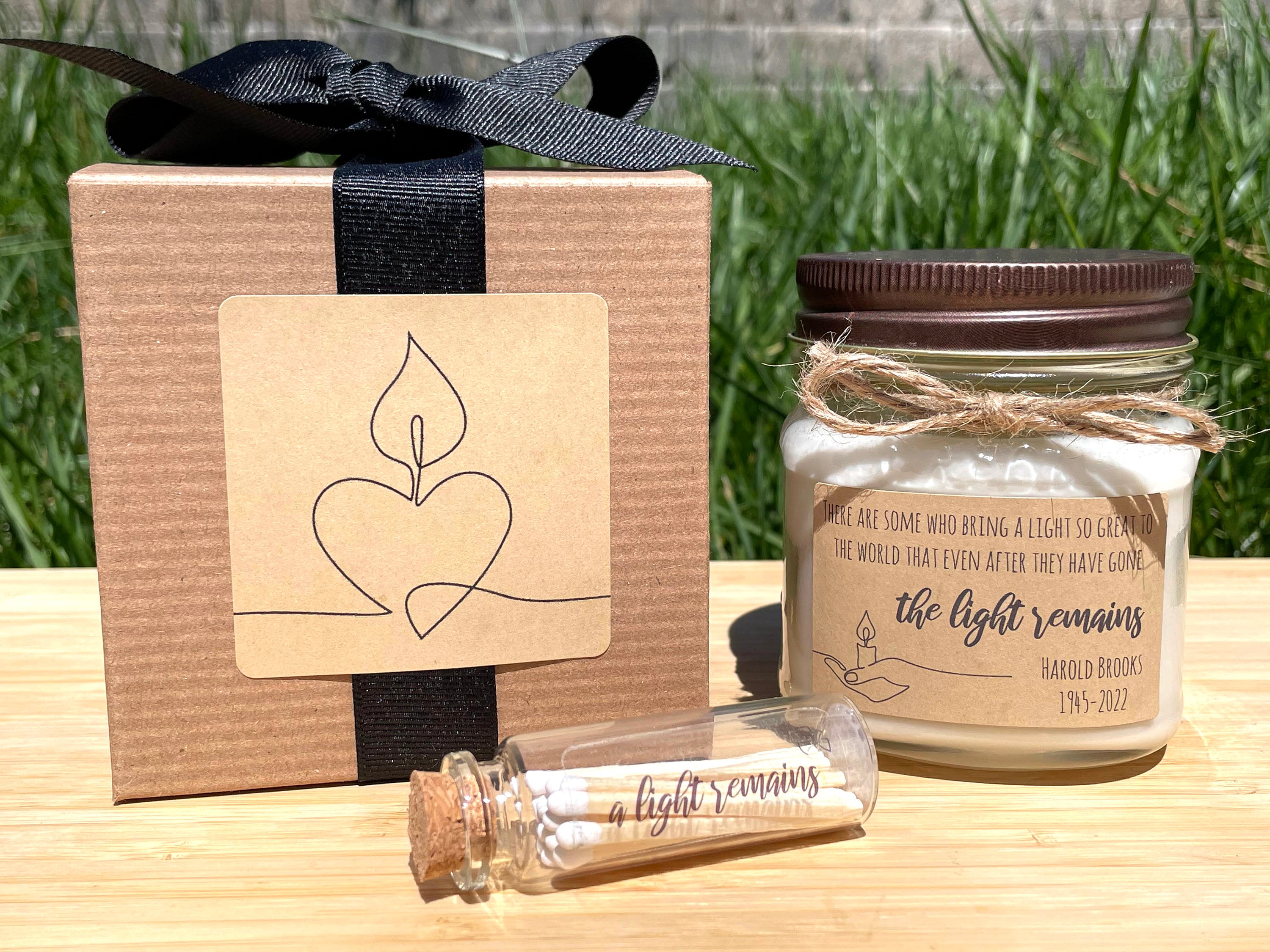 Personalized Sympathy Gift Memorial Candle Condolence Gift in Memory of ...