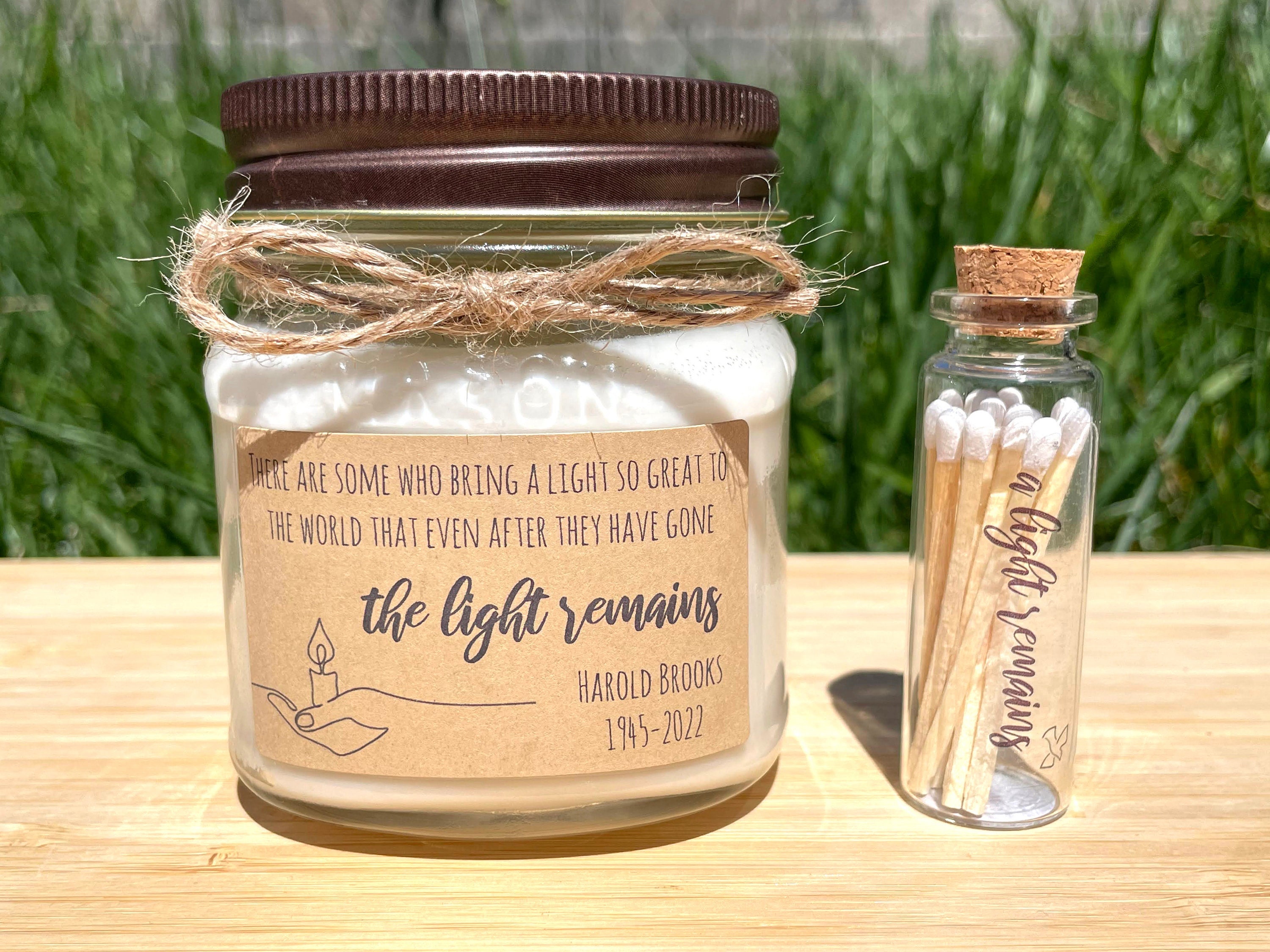 Personalized Sympathy Gift Memorial Candle Condolence Gift in Memory of ...