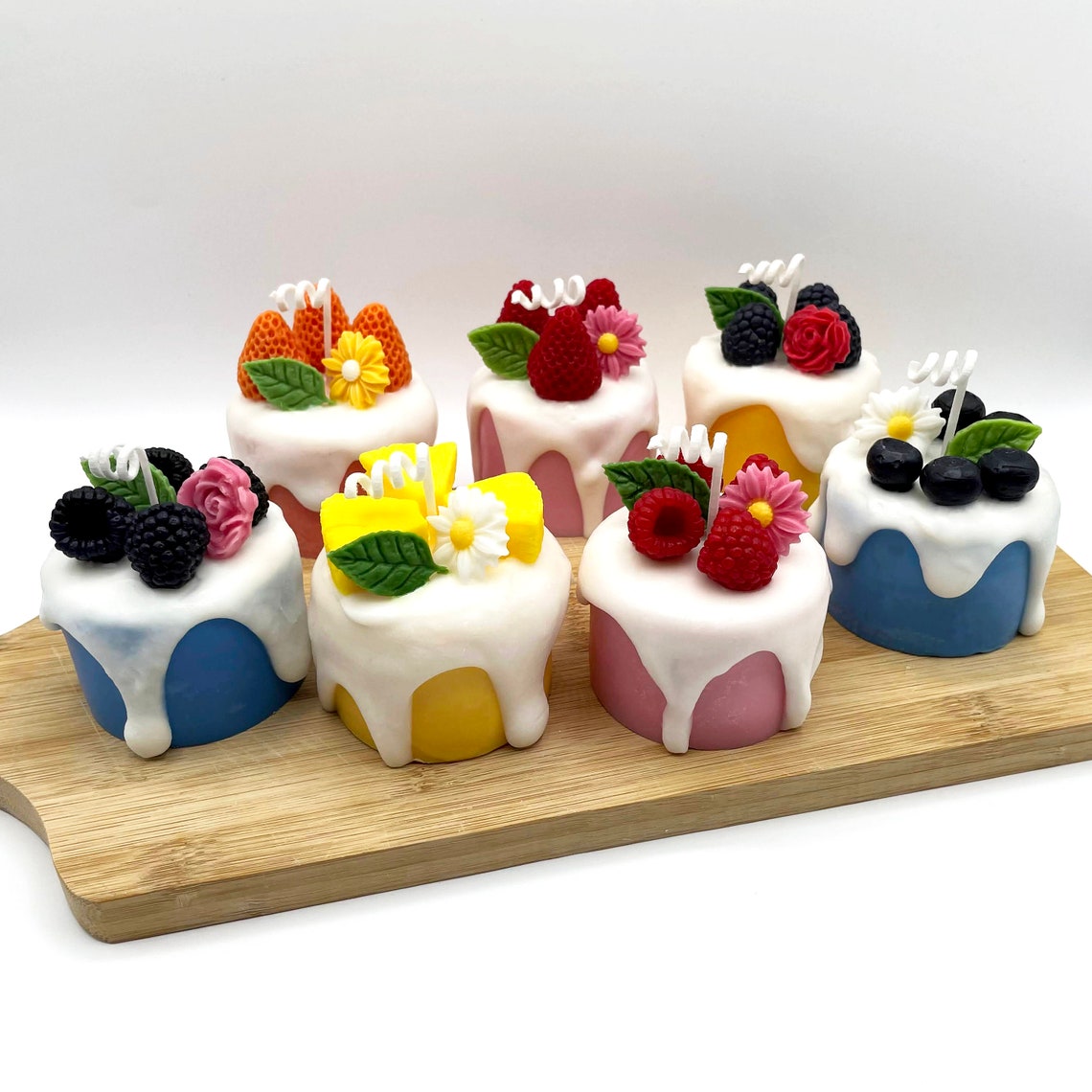 Strawberry Cake Candle, Soy Wax, Dessert Candle, Dessert Cake Candle ...