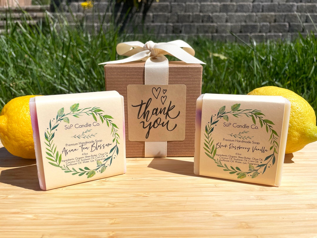 Handmade Soap Gift Box 2 Soap Bars Combo Thank You Gift Soap Gift Set ...
